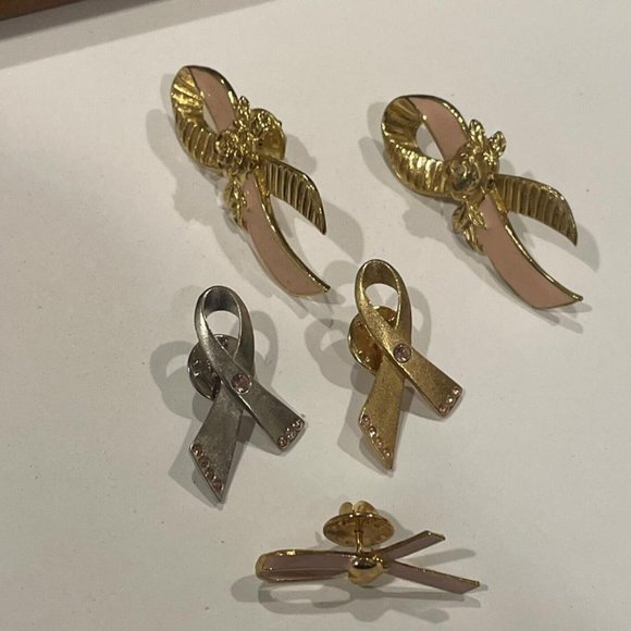 Avon | Jewelry | Lot Of 5 Signed Avon Lapel Tack Pins Breast Cancer ...